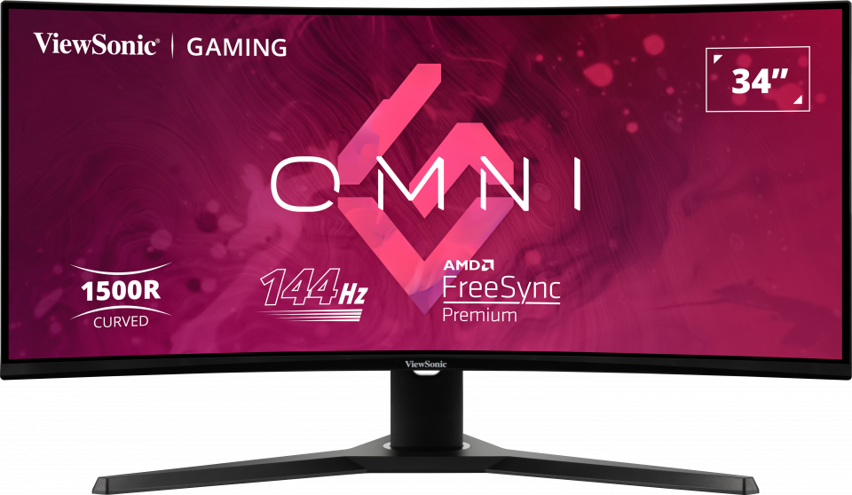 ViewSonic VX3418-2KPC 34” 144Hz Ultrawide Curved Gaming Monitor ...