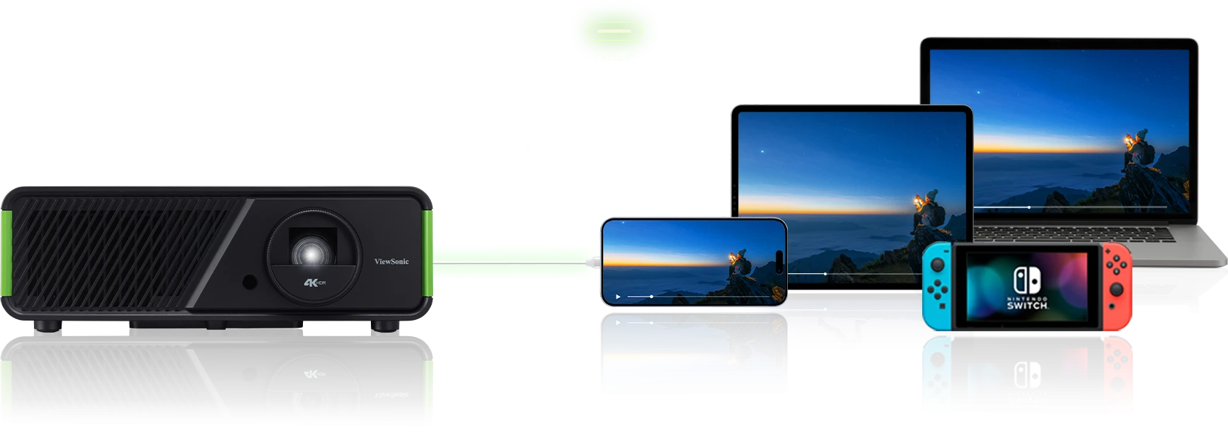 X1-4KE Pro 4K HDR Smart LED Home Projector with Built-in Google TV ...