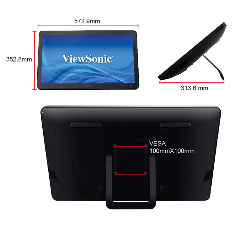 ViewSonic TD2430 24" 10-point Touch Screen Monitor