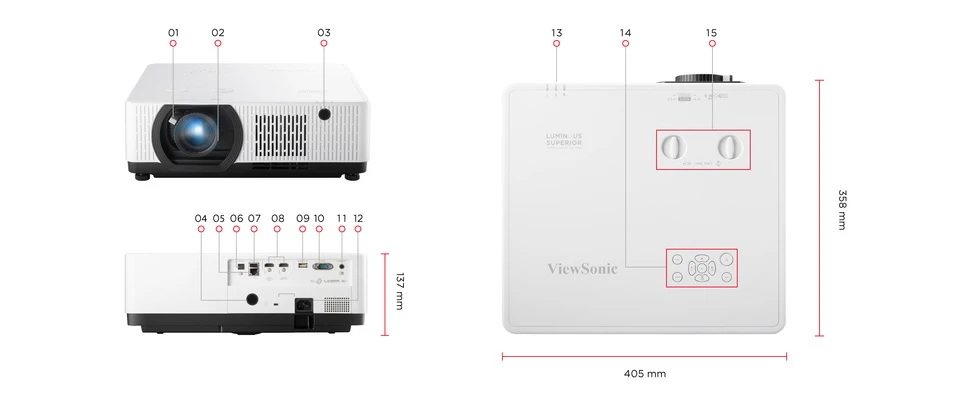 ViewSonic LSC700-4K 7,000 ANSI Lumens 4K Laser Installation Projector ...