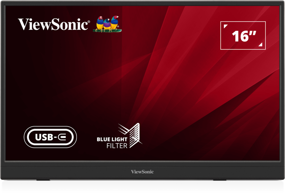 ViewSonic VA1653 16” Full HD USB-C Lightweight Portable Monitor ...