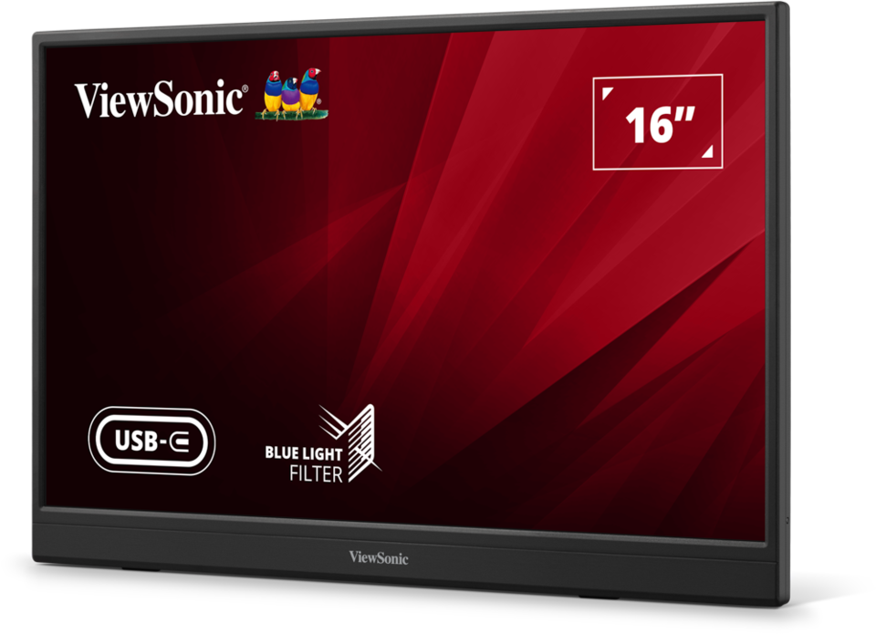 ViewSonic VA1653 16” Full HD USB-C Lightweight Portable Monitor ...