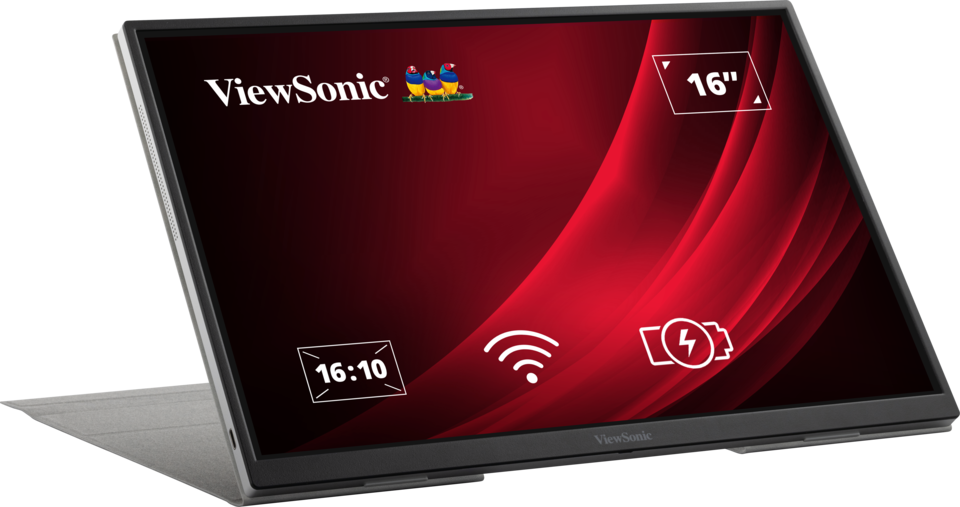 ViewSonic VG1656N 16” WUXGA/FHD+ Portable Wireless Business Monitor ...