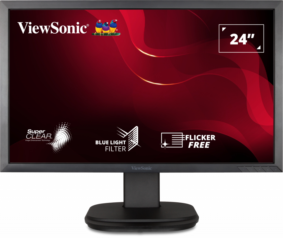 ViewSonic VG2439smh-2 24”W (23.6” Viewable) Full HD Ergonomic LED ...