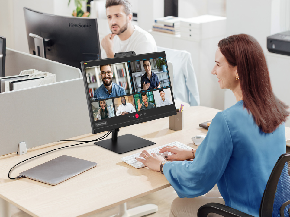 ViewSonic VG2741V 27” FHD USB-C Video Conferencing Monitor with Windows ...