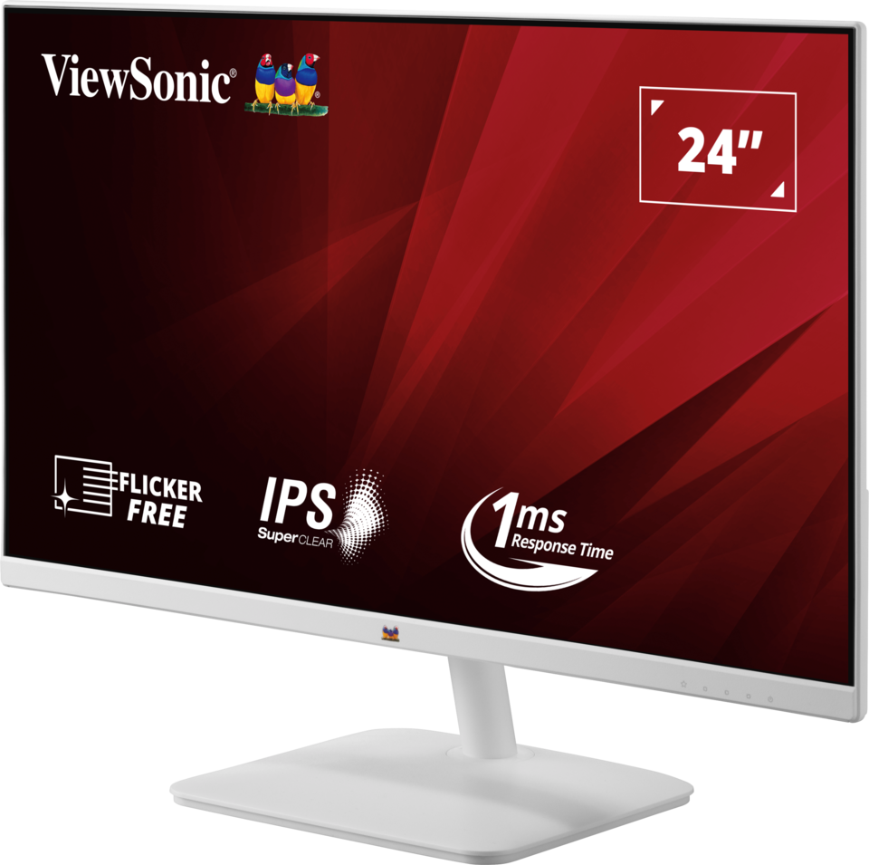 ViewSonic VA2432-H-W 24” 1080p IPS Monitor with Frameless Design ...