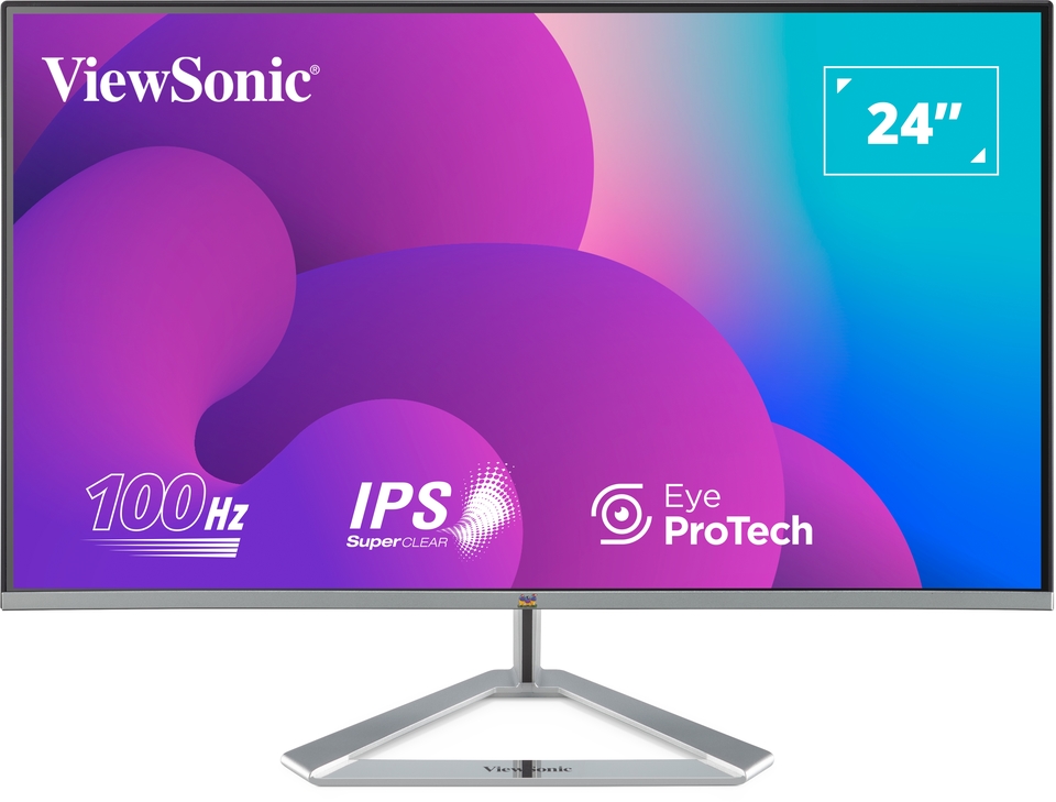 ViewSonic VX2476-SMHD-3 24" IPS Monitor with Frameless Bezel ...