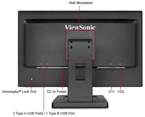 ViewSonic TD2220-2 22" 2-point Touch Screen Monitor